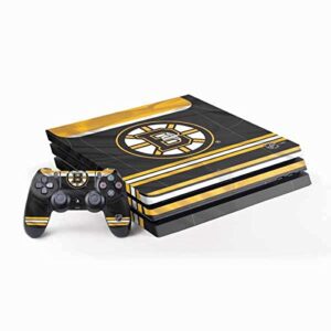 skinit decal gaming skin compatible with ps4 pro console and controller bundle - officially licensed nhl boston bruins home jersey design