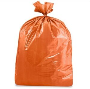 usa-made colorful trash bags in variety of sizes and colors (10, orange 33 gallons)