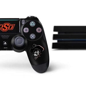 Skinit Decal Gaming Skin Compatible with PS4 Pro Console and Controller Bundle - Officially Licensed College Oklahoma State University Design