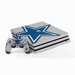 skinit decal gaming skin compatible with ps4 pro console and controller bundle - officially licensed nfl dallas cowboys retro logo design