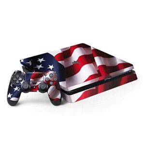 skinit decal gaming skin compatible with ps4 slim bundle - originally designed the american flag design