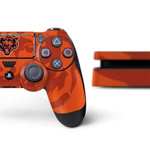 Skinit Decal Gaming Skin Compatible with PS4 Slim Bundle - Officially Licensed NFL Chicago Bears Double Vision Design