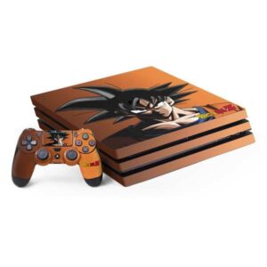 skinit decal gaming skin compatible with ps4 pro bundle - officially licensed dragon ball z goku portrait design