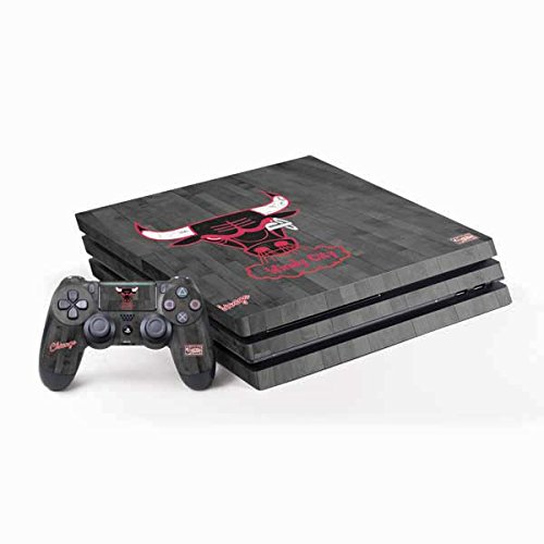 Skinit Decal Gaming Skin Compatible with PS4 Pro Console and Controller Bundle - Officially Licensed NBA Chicago Bulls Hardwood Classics Design