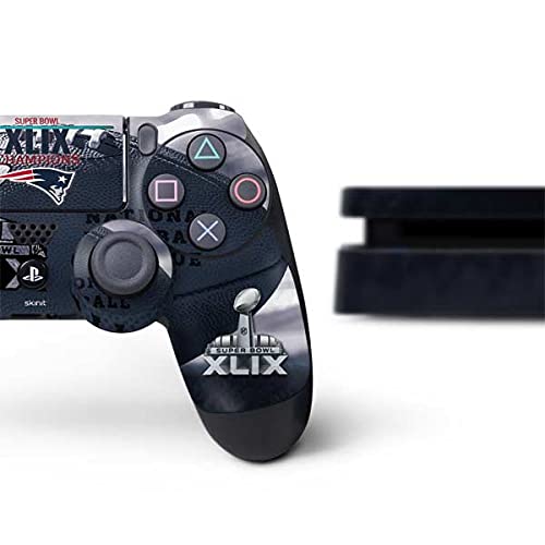 Skinit Decal Gaming Skin Compatible with PS4 Slim Bundle - Officially Licensed NFL New England Patriots Super Bowl Champs Design