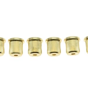 Dopro Set of 6 Gold Guitar String Through Body 5/16" String Ferrules for American Standard Telecaster