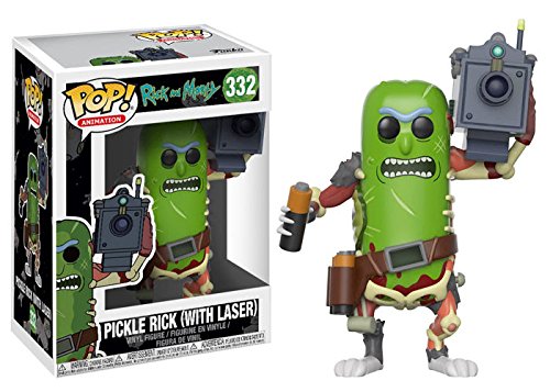 Funko Pop Animation Rick & Morty Pickle Rick, Pickle Rick (w/Laser) Vinyl Figures SET