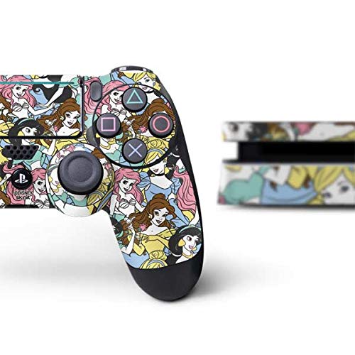 Skinit Decal Gaming Skin Compatible with PS4 Slim Bundle - Officially Licensed Disney Princess Disney Princesses Pattern Design