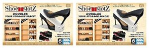 6-pack space-saving shoe slotz storage units in ivory | as seen on tv | no assembly required (2)