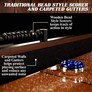 Barrington Billiards 9' Allendale Shuffleboard Table With Scratch-Resistant Playfield and 8 Puck Set