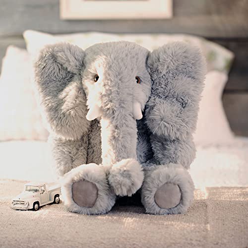 Vermont Teddy Bear Stuffed Elephant - Oh So Soft Elephant Stuffed Animal, Plush Toy, Gray, 18 Inch