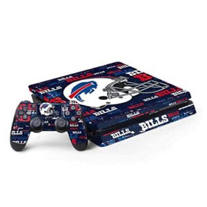 skinit decal gaming skin compatible with ps4 slim bundle - officially licensed nfl buffalo bills - blast alternate design