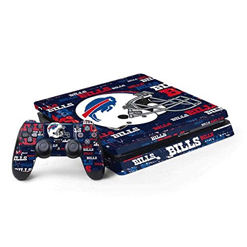 Skinit Decal Gaming Skin Compatible with PS4 Slim Bundle - Officially Licensed NFL Buffalo Bills - Blast Alternate Design