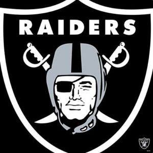 Skinit Decal Gaming Skin Compatible with PS4 Slim Bundle - Officially Licensed NFL Las Vegas Raiders Large Logo Design