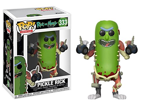 Funko Pop Animation Rick & Morty Pickle Rick, Pickle Rick (w/Laser) Vinyl Figures SET