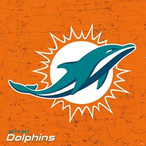 Skinit Decal Gaming Skin Compatible with PS4 Pro Console and Controller Bundle - Officially Licensed NFL Miami Dolphins Distressed- Orange Design