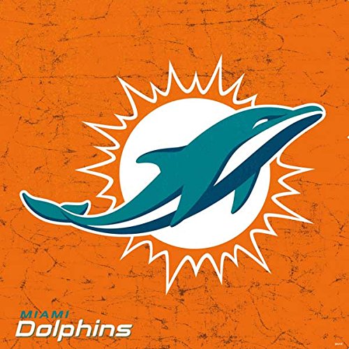 Skinit Decal Gaming Skin Compatible with PS4 Pro Console and Controller Bundle - Officially Licensed NFL Miami Dolphins Distressed- Orange Design