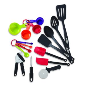 farberware 17 piece classic tool and gadget set, black