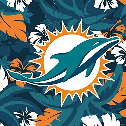 Skinit Decal Gaming Skin Compatible with PS4 Slim Bundle - Officially Licensed NFL Miami Dolphins Tropical Print Design