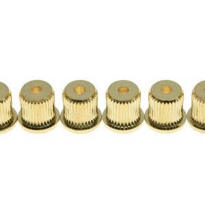 Dopro Set of 6 Gold Guitar String Through Body 5/16" String Ferrules for American Standard Telecaster