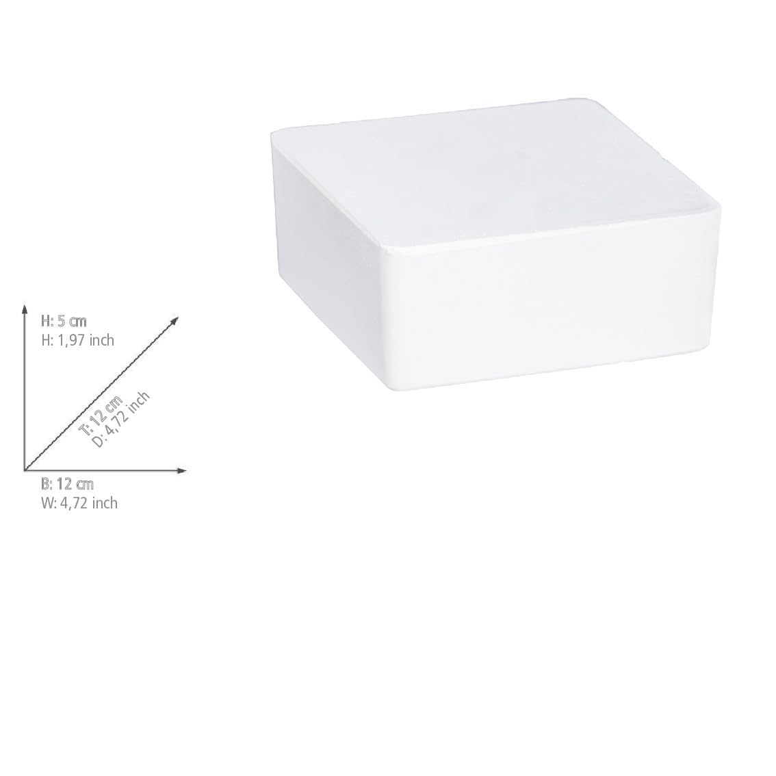 WENKO Cube Refill for Dehumidifier, Humidity and Moisture Absorber for Bathroom, Bedroom, Garage, Closet, 2800 Cubic Feet of Reach, 2.2lbs, 4.72 x 1.97 x 4.72 inch, Large, White