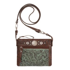 american west women's turquoise trail rider crossbody purse turquoise one size