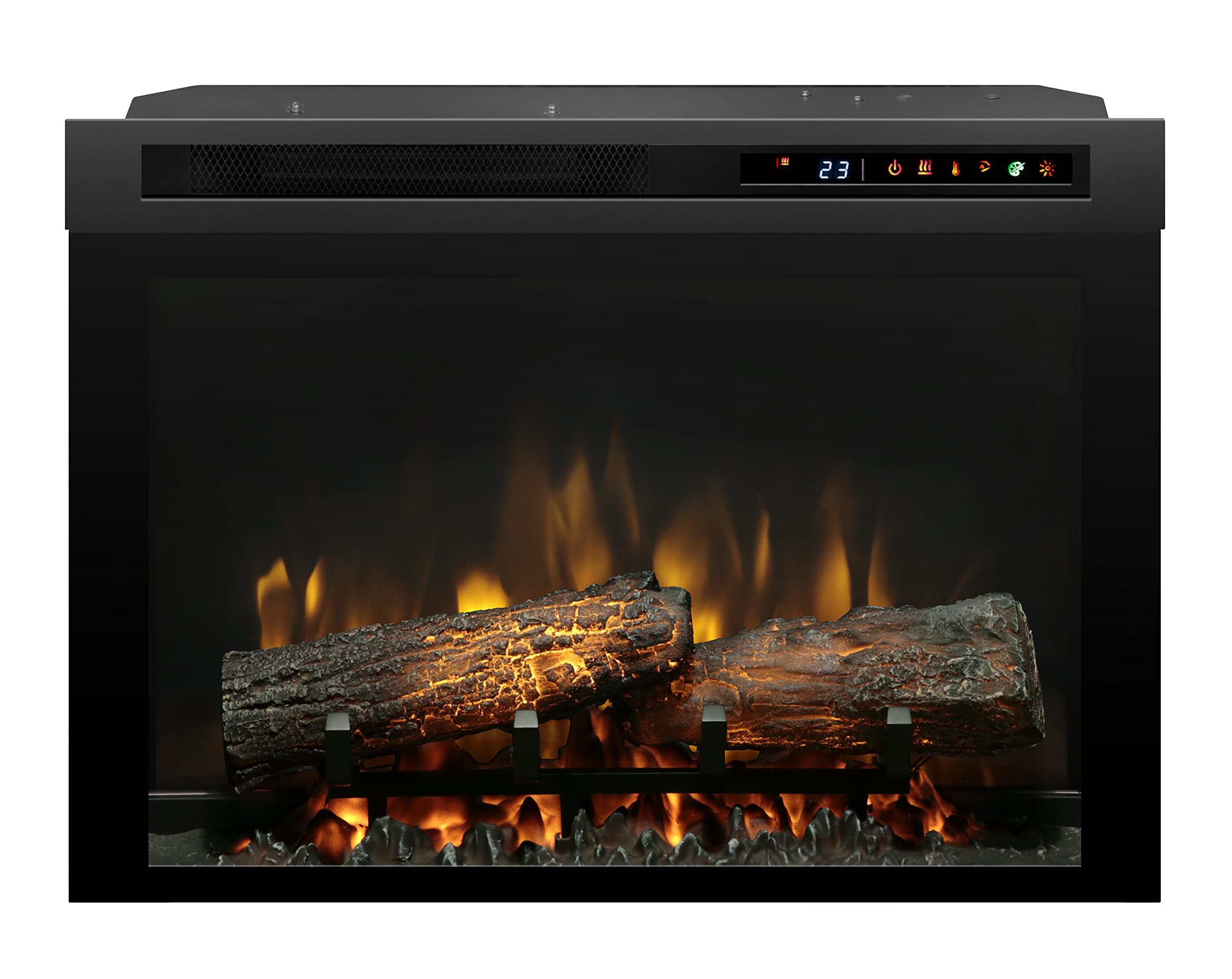 Dimplex 26 Inch Built-in Electric Fireplace - Multi-Fire XHD Firebox with Logs and Realistic Multi-Color Flames | Model: XHD26L