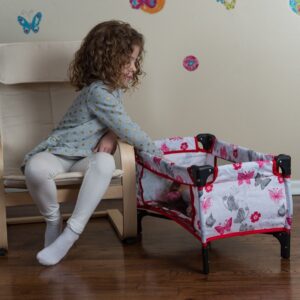 Litti Pritti Take Along Travel Crib Pack and Play Accessory for Dolls - Perfect for 18" Dolls