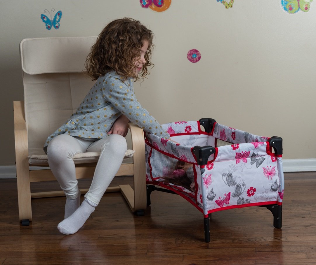 Litti Pritti Take Along Travel Crib Pack and Play Accessory for Dolls - Perfect for 18" Dolls