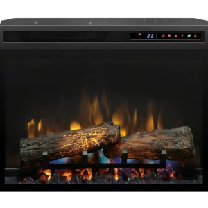 Dimplex 26 Inch Built-in Electric Fireplace - Multi-Fire XHD Firebox with Logs and Realistic Multi-Color Flames | Model: XHD26L