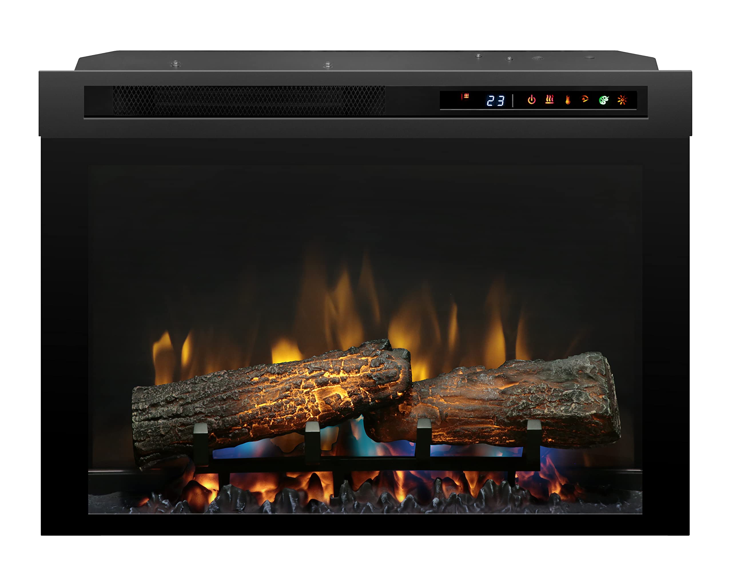 Dimplex 26 Inch Built-in Electric Fireplace - Multi-Fire XHD Firebox with Logs and Realistic Multi-Color Flames | Model: XHD26L