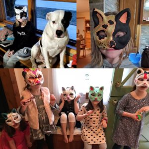 Yabber Cat Masks | 10 Pack | Mask Painting for Kids | Arts & Crafts for Children - Boys or Girls - Halloween | Party Favor | Fall Classroom Activity