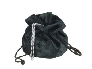 loni british hand made fantasy suede velvet drawstring clutch shoulder cross-body bag