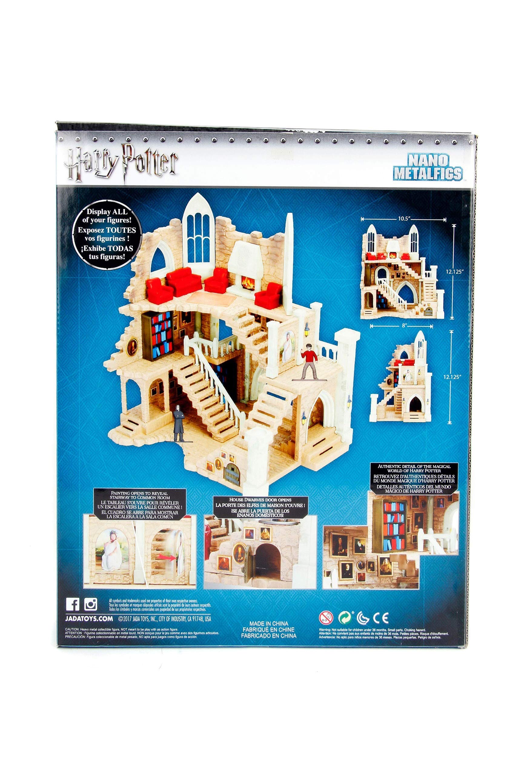 Nano Metalfigs Nanoscene Harry Potter Gryffindor Tower Collectors Environment with 2 Exclusive Figures (32 Piece)