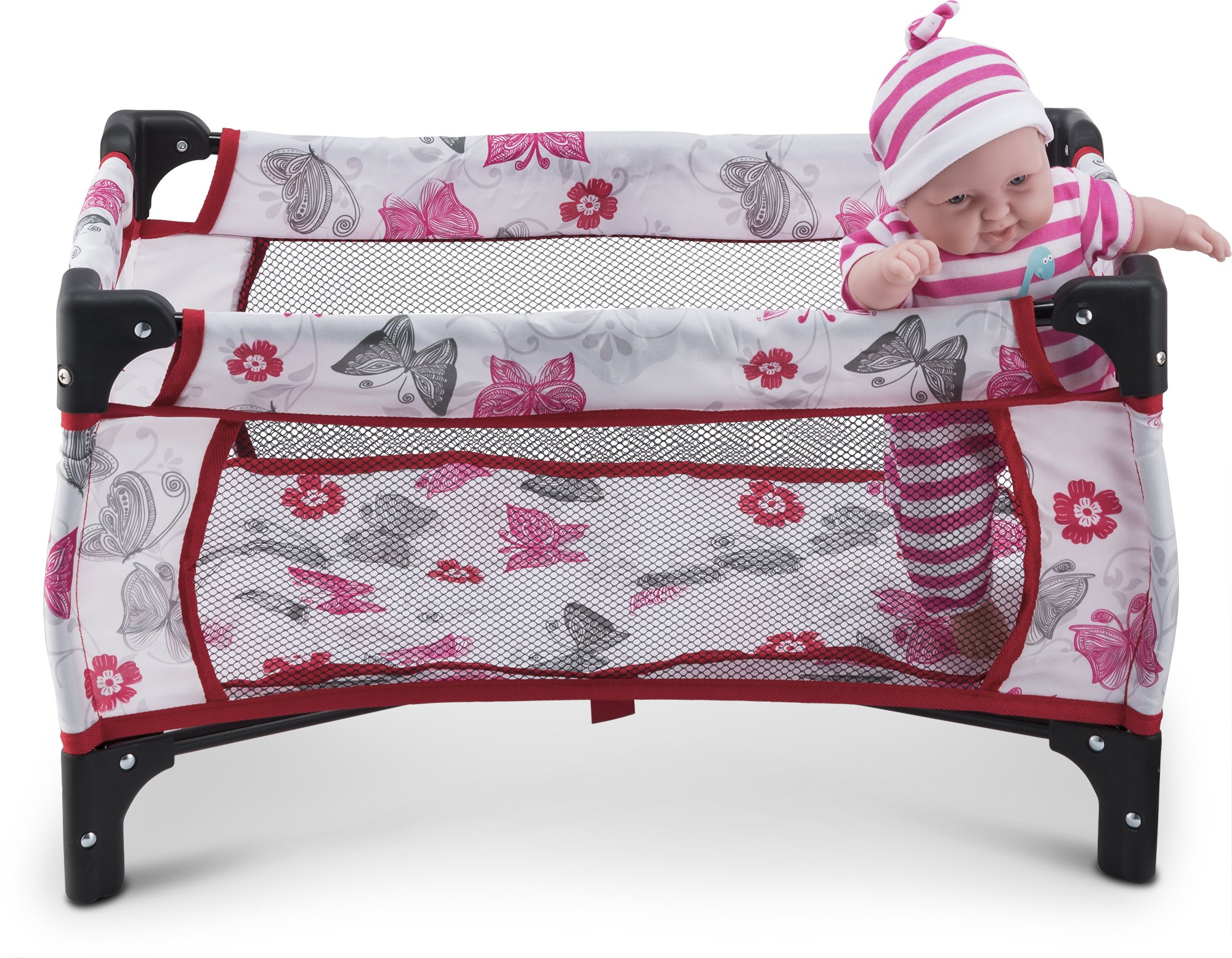 Litti Pritti Take Along Travel Crib Pack and Play Accessory for Dolls - Perfect for 18" Dolls