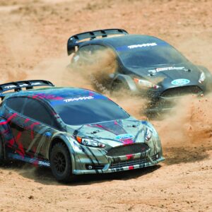 Traxxas 1/10 Scale Remote Control Awd Ford Fiesta ST Rally Race Car with TQ 2.4GHz Radio