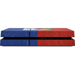 Skinit Decal Gaming Skin for PS4 Console - Originally Designed Haitian Flag Distressed Design