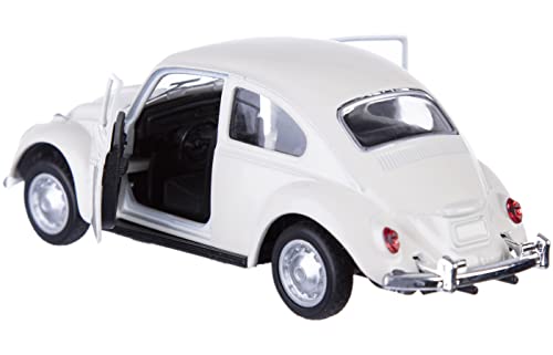 Berry President 1967 Classic Beetle Bug Vintage 1/32 Scale Diecast Metal Pull Back Car Model Toy for Gift/Kids (Beige)