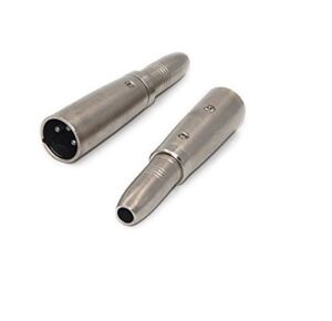 foitech® fh55 professional converter adapter xlr 3 pin male to 1/4" 6.35mm female socket audio adapter silver tone trs jack audio cable mic cord adapter plug,plus many other applications(2pcs)