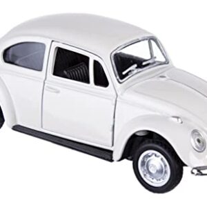 Berry President 1967 Classic Beetle Bug Vintage 1/32 Scale Diecast Metal Pull Back Car Model Toy for Gift/Kids (Beige)