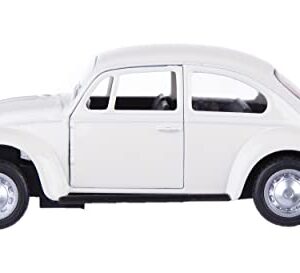 Berry President 1967 Classic Beetle Bug Vintage 1/32 Scale Diecast Metal Pull Back Car Model Toy for Gift/Kids (Beige)