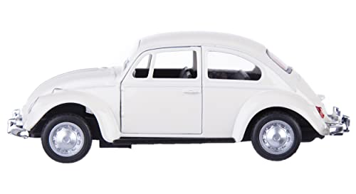 Berry President 1967 Classic Beetle Bug Vintage 1/32 Scale Diecast Metal Pull Back Car Model Toy for Gift/Kids (Beige)