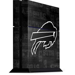 skinit decal gaming skin compatible with ps4 console - officially licensed nfl buffalo bills black & white design