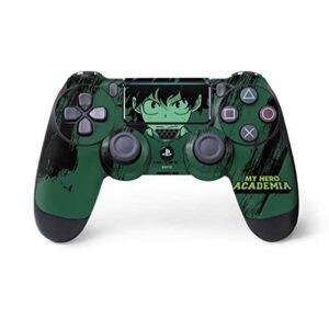 skinit decal gaming skin for ps4 pro/slim controller - officially licensed funimation deku design