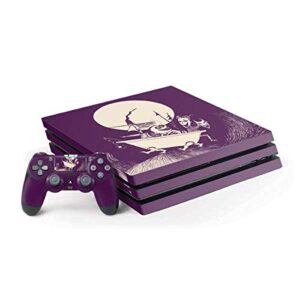 skinit decal gaming skin compatible with ps4 pro bundle - officially licensed disney the nightmare before christmas lock shock and barrel art design