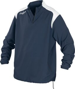 rawlings baseball youth boy's long sleeve quarter-zip jacket