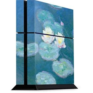 skinit decal gaming skin for ps4 console - officially licensed bridgeman art waterlilies, evening design