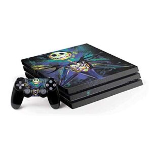 skinit decal gaming skin compatible with ps4 pro bundle - officially licensed disney the nightmare before christmas jack skellington art design