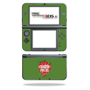 mightyskins skin compatible with nintendo 3ds xl (2015) – strawberry fields forever | protective, durable, and unique vinyl wrap cover | easy to apply, remove, and change styles | made in the usa