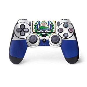 skinit decal gaming skin for ps4 pro/slim controller - officially licensed originally designed el salvador flag design